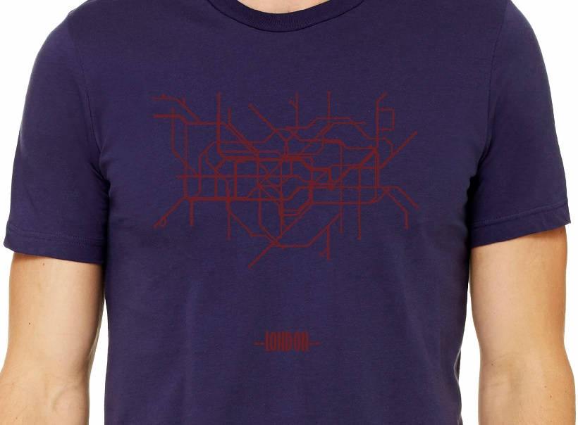 London Metro Map T Shirt England | Etsy