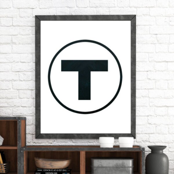 Boston Subway Digital Art - Etsy