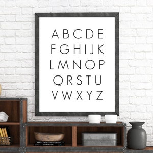 School Room Alphabet, Alphabet Print, Nursery Art, Nursery Decor ...