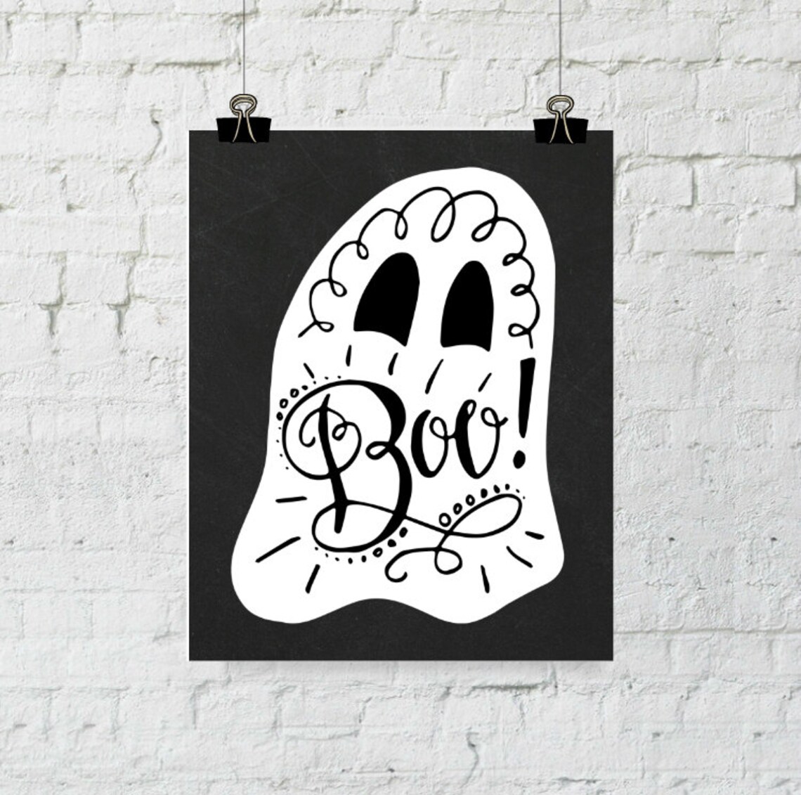 Ghost Print Halloween Printable Ghost Poster Halloween - Etsy