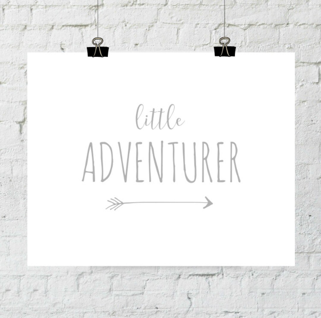 Printable Nursery Art, Adventure, Little Adventurer, Baby Girl, Baby ...