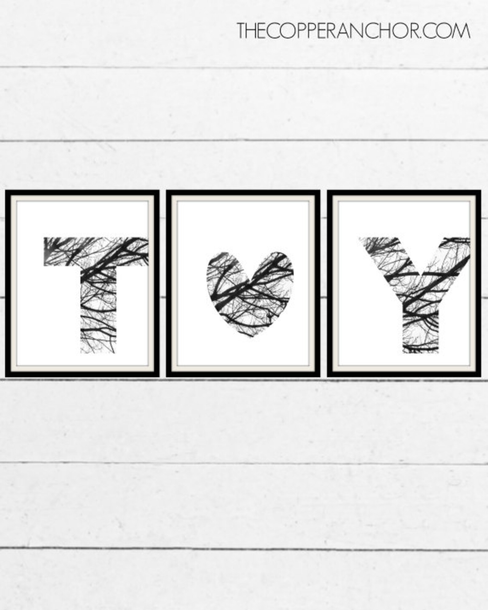 Black & White Letter t Tree Branch Art Print. 8x10 - Etsy