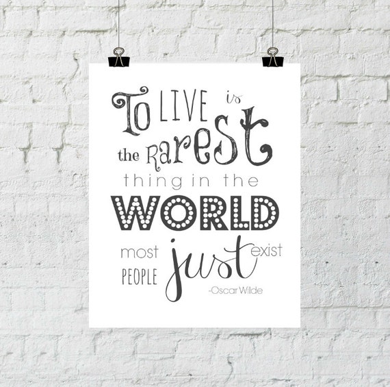 Oscar Wilde Oscar Wilde Quote Quote Prints Inspirational | Etsy