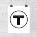Boston Print, Boston Wall Art, Boston Subway Art, Boston T Line Print ...
