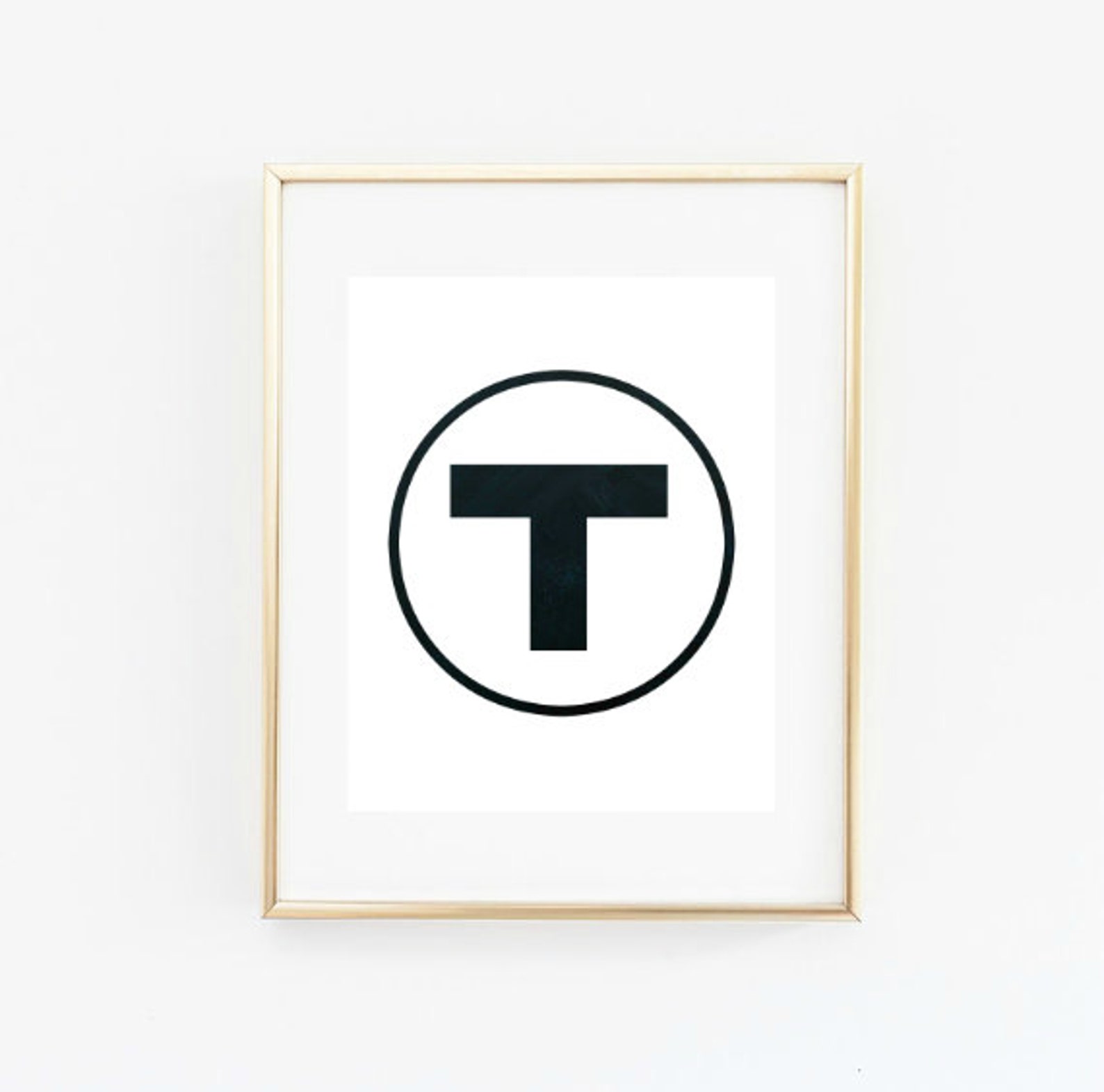 Boston Print, Boston Wall Art, Boston Subway Art, Boston T Line Print ...