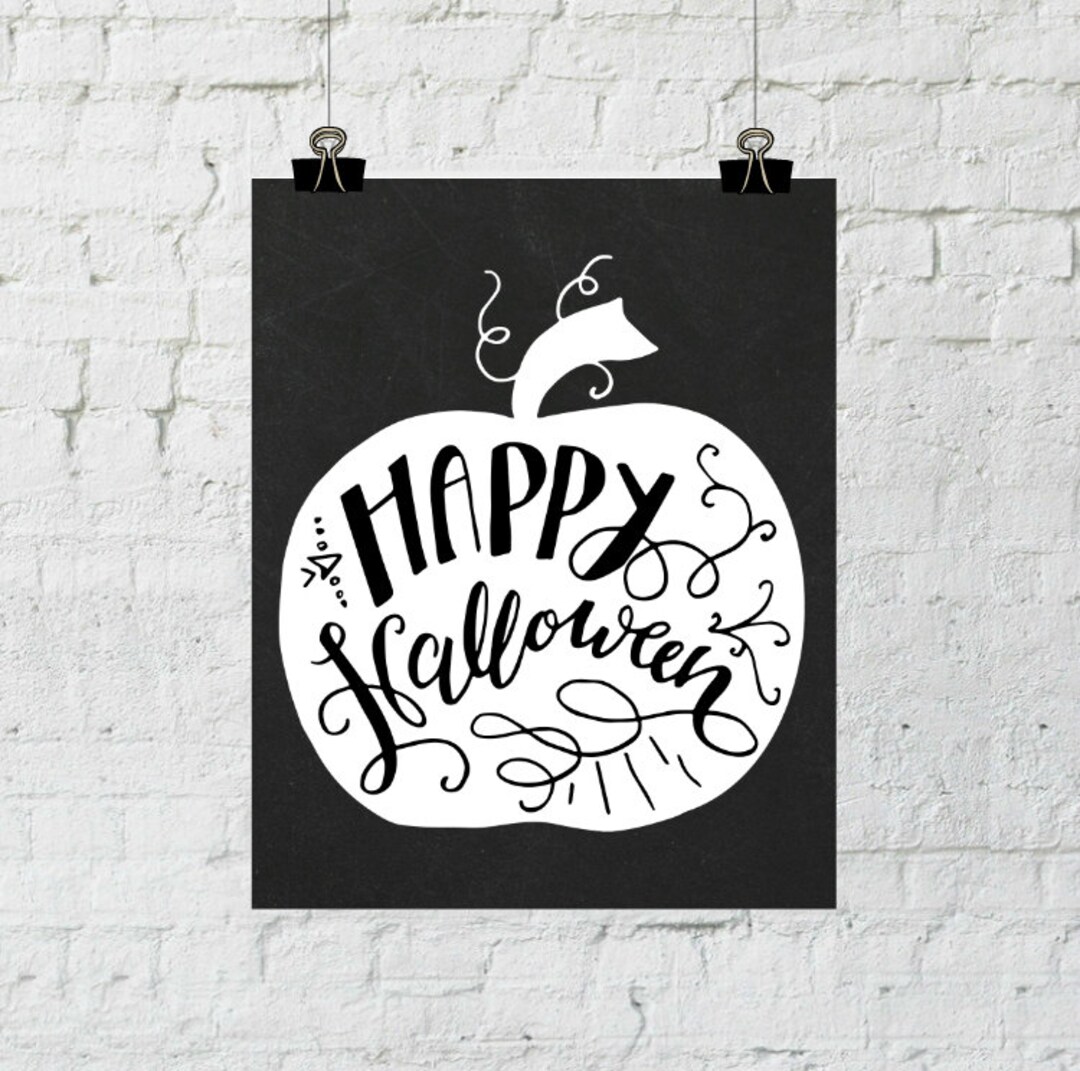 Pumpkin Print, Halloween Wall Art, Printable, Jack O Lantern, Halloween ...