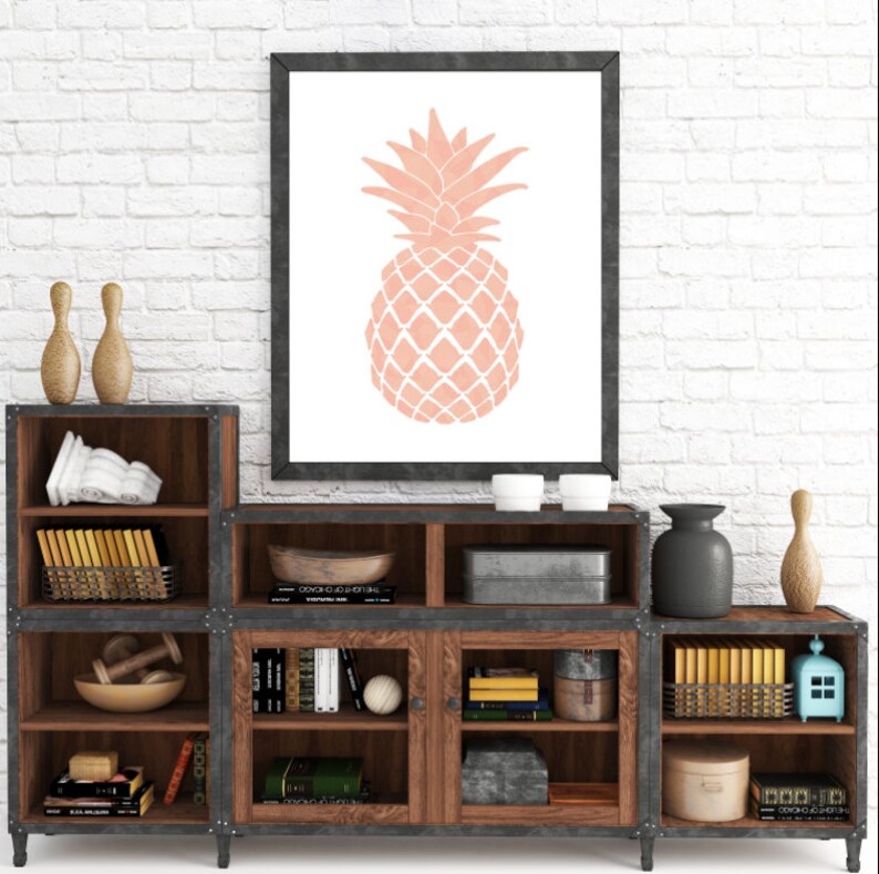 Coral Art Pink Pineapple Print Art Girls Wall Art Print - Etsy