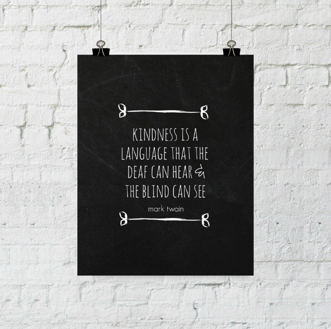 Mark Twain Quote Kindness Wall Art Kindness Matters - Etsy