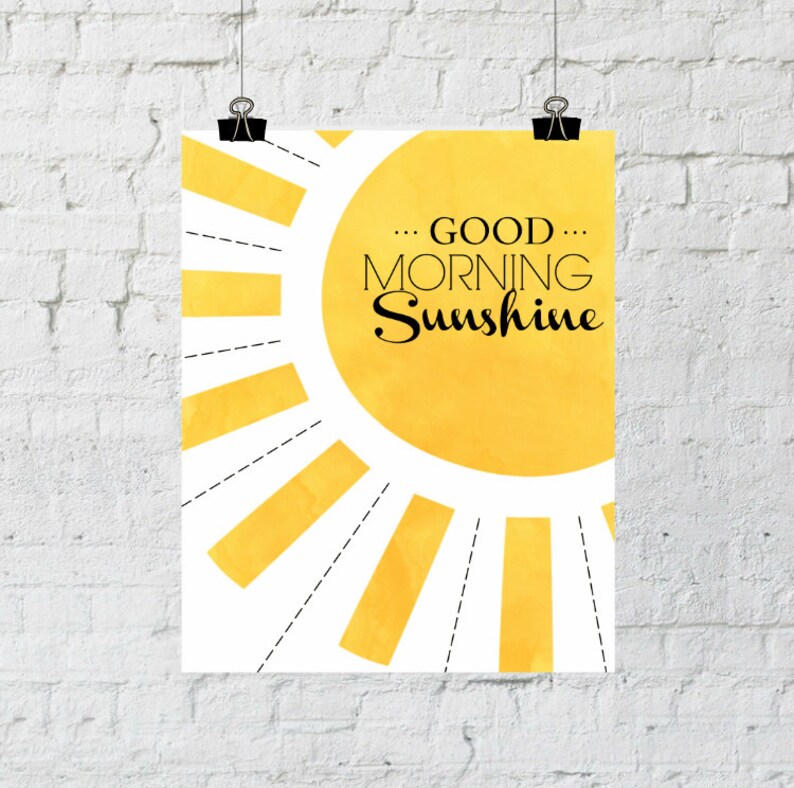 Good Morning Sunshine Nursery Decor Wall Art Children's - Etsy
