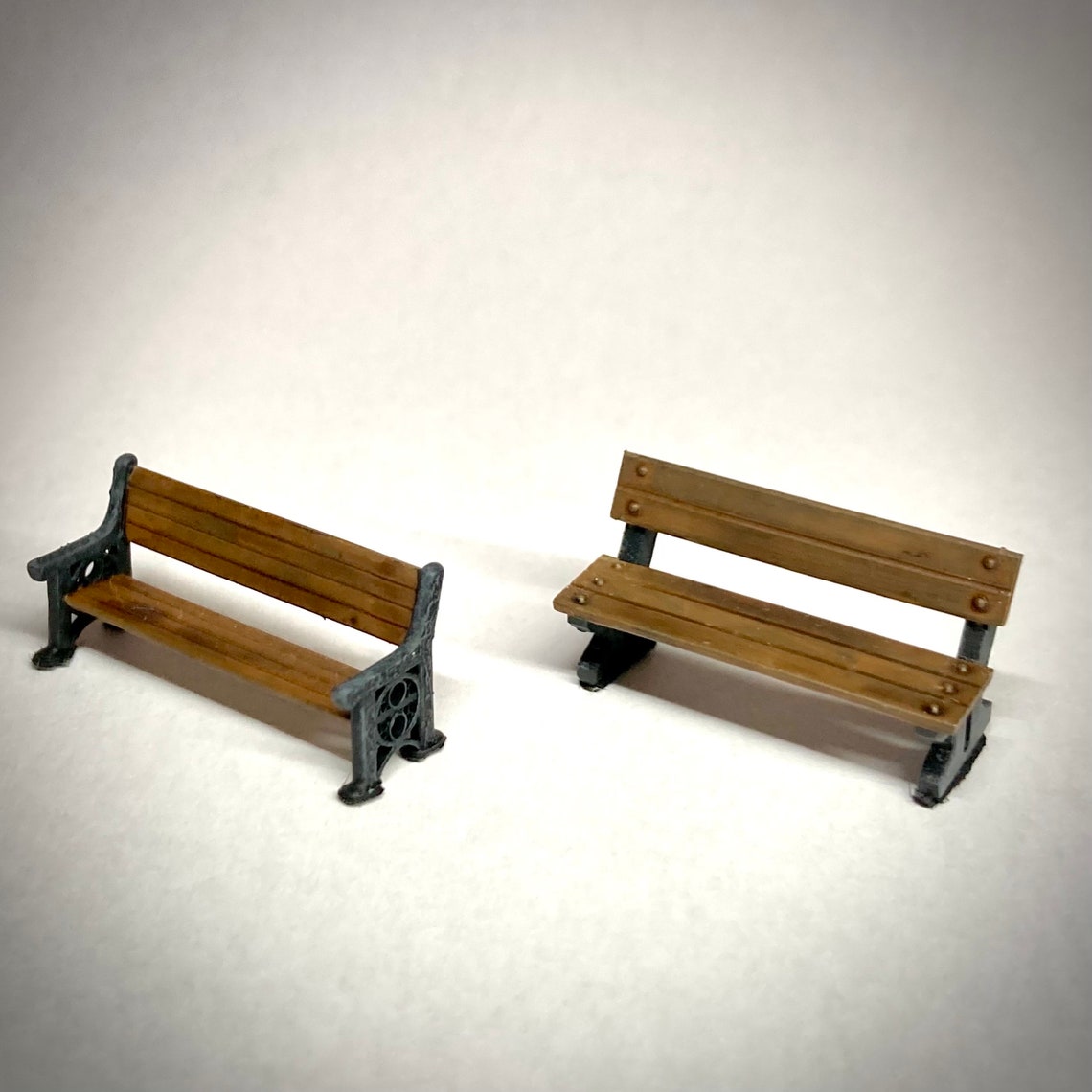 Benches - 2x Unique STL Files - 3D Printable Street Furniture for 1:56 ...