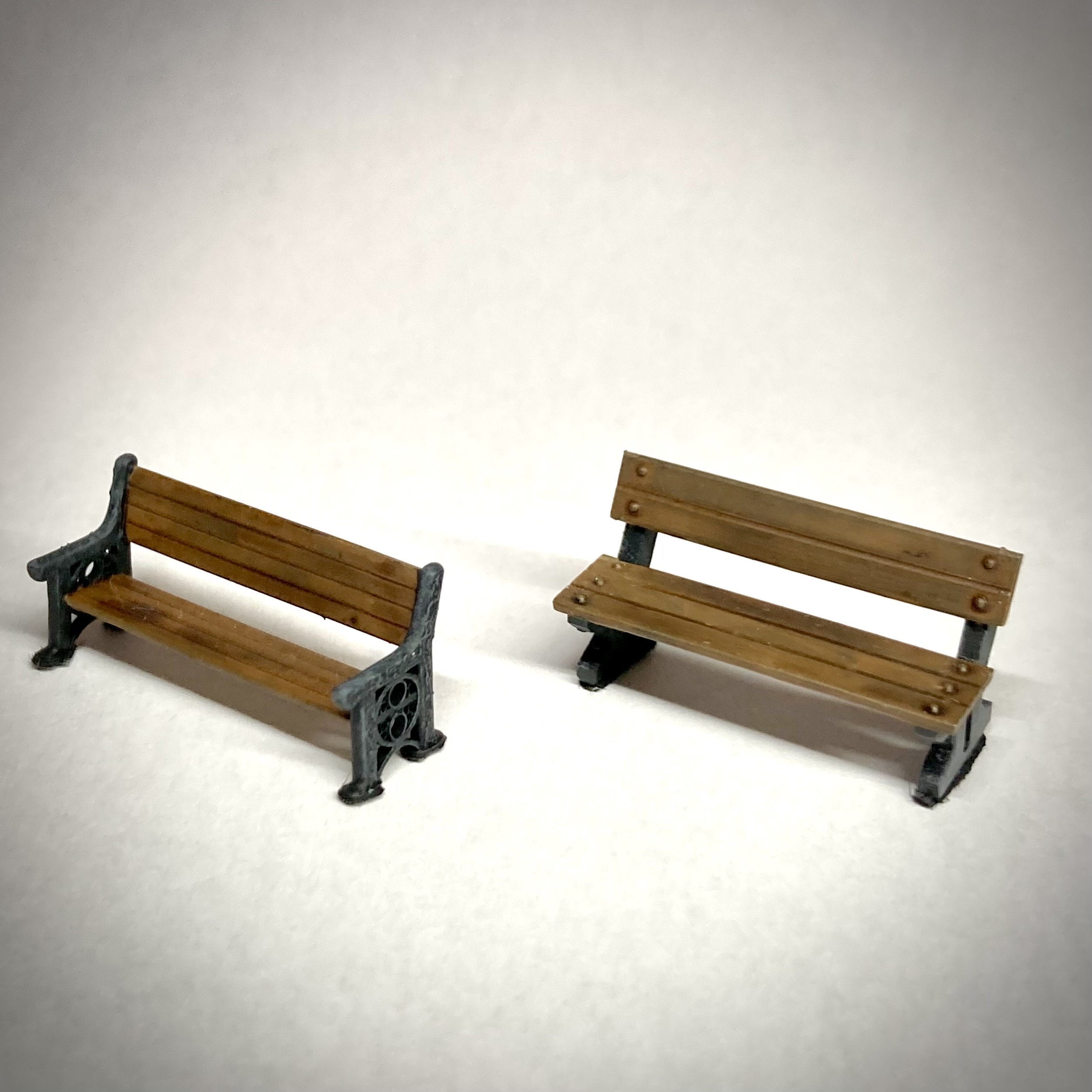 Benches - 2x Unique STL Files - 3D Printable Street Furniture for 1:56 ...