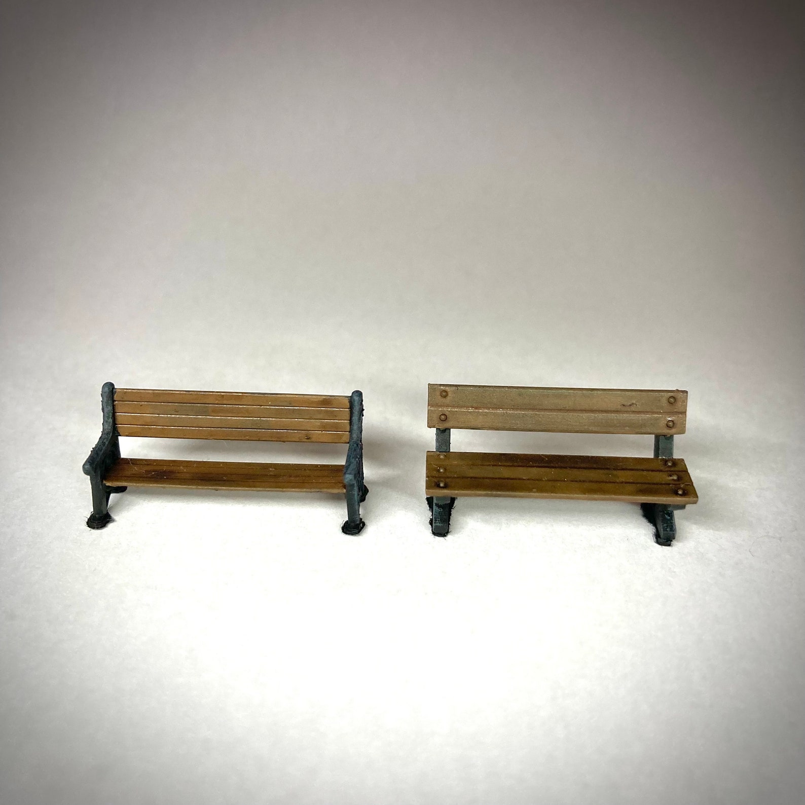 Benches - 2x Unique STL Files - 3D Printable Street Furniture for 1:56 ...