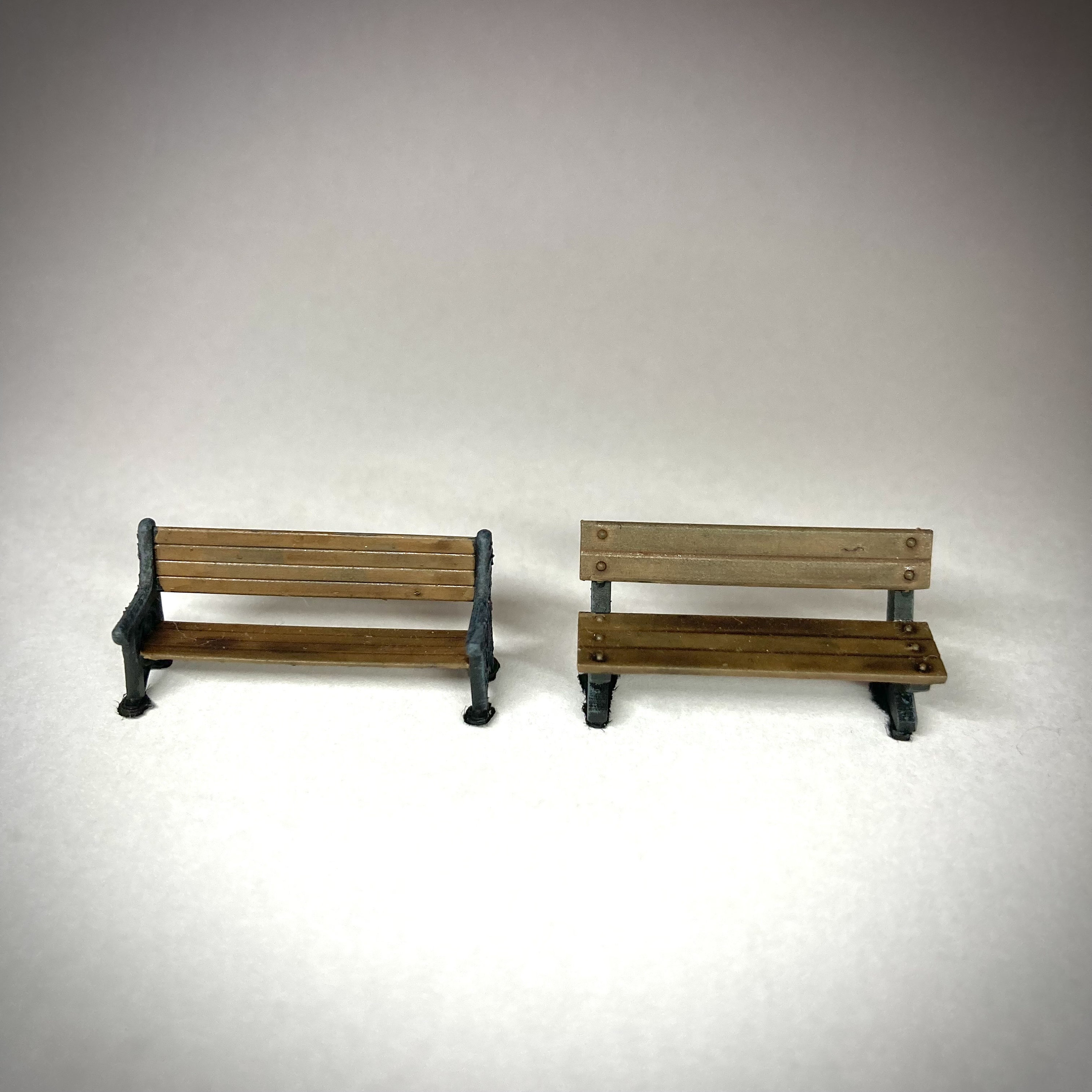 Benches - 2x Unique STL Files - 3D Printable Street Furniture for 1:56 ...