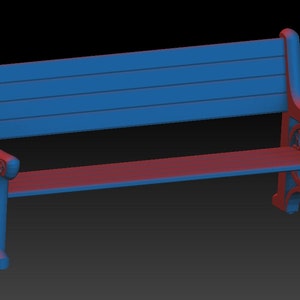 Benches - 2x Unique STL Files - 3D Printable Street Furniture for 1:56 ...