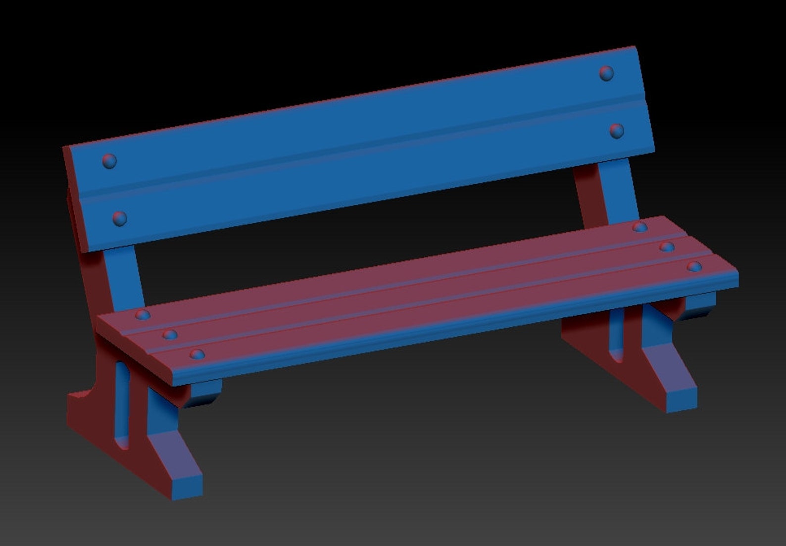 Benches - 2x Unique STL Files - 3D Printable Street Furniture for 1:56 ...