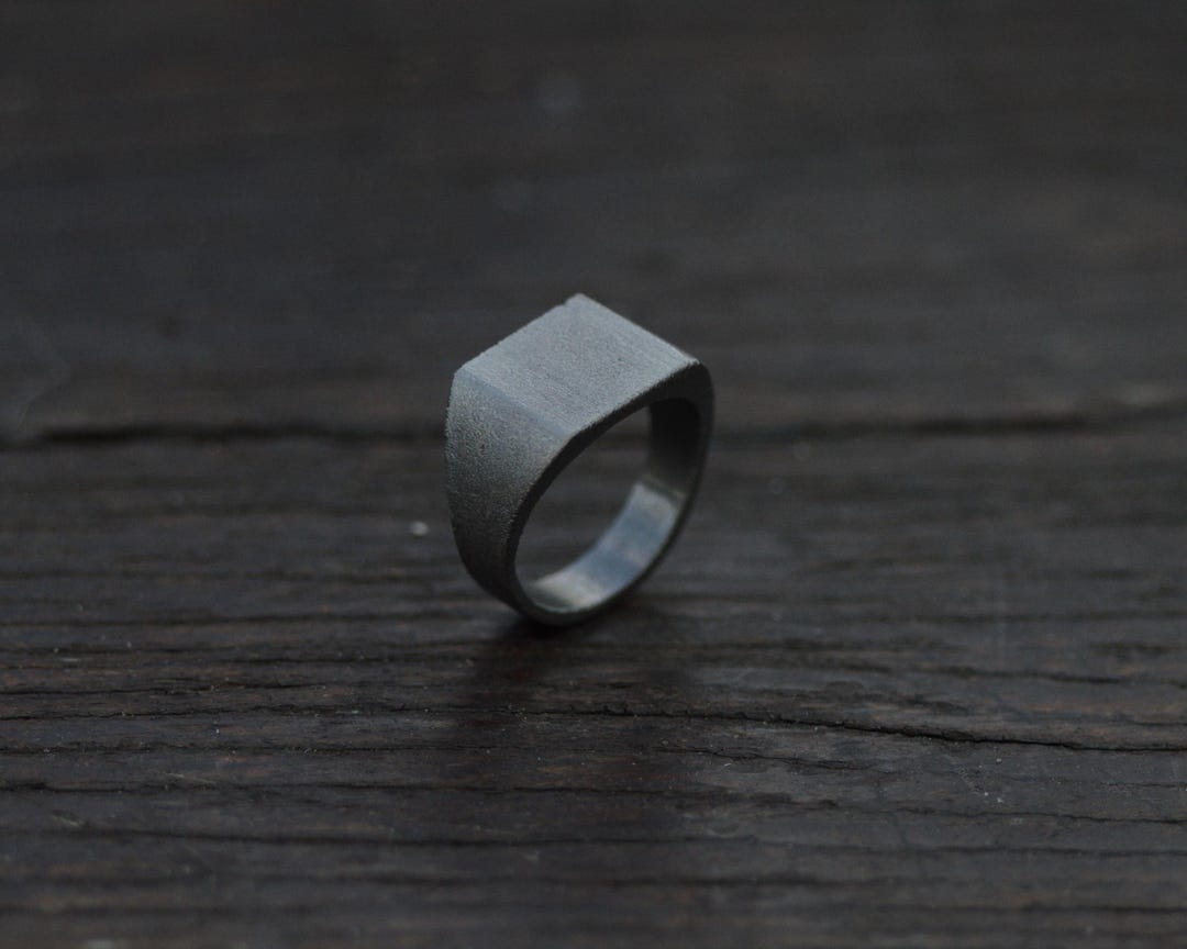 Handmade Titanium Signet Ring - Bold & Timeless - Etsy