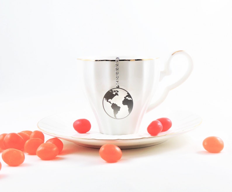 Globe Tea Infuser World Tea Strainer Earth Mesh Ball Loose | Etsy