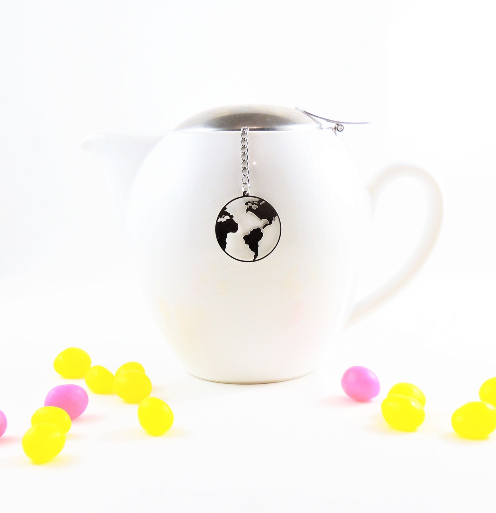 Globe Tea Infuser World Tea Strainer Earth Mesh Ball Loose | Etsy