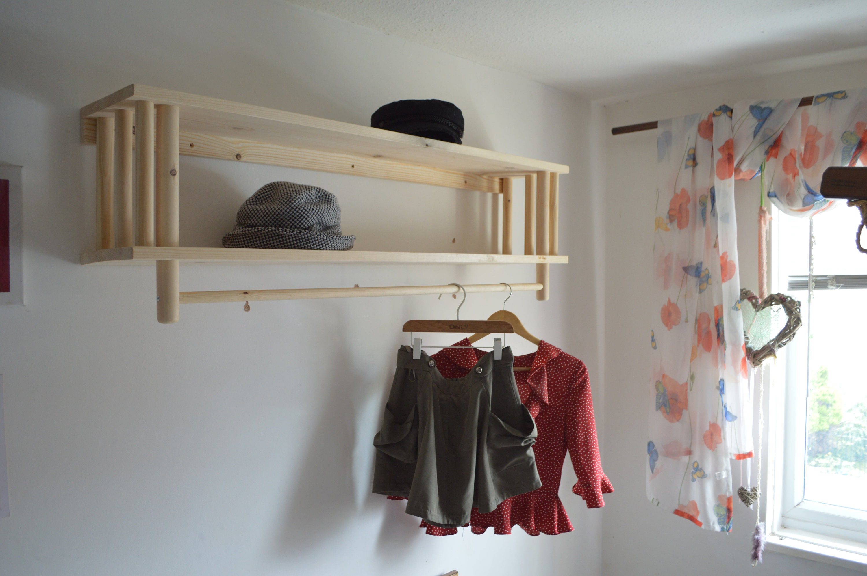 Handmade Wooden Clothes Rack, Clothes Rail - Etsy