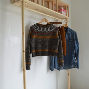 Hand Made Modern Clothes Rail, Pine Wood, Elegant, Original With Shelf ...