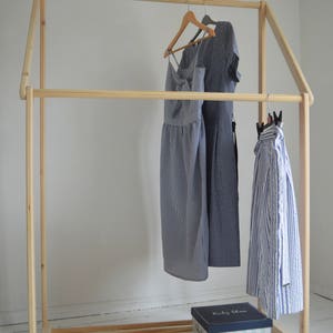 Handmade, Natural Pine Wood, Clothes Rail, Clothes Rack With Shelf ! - Etsy