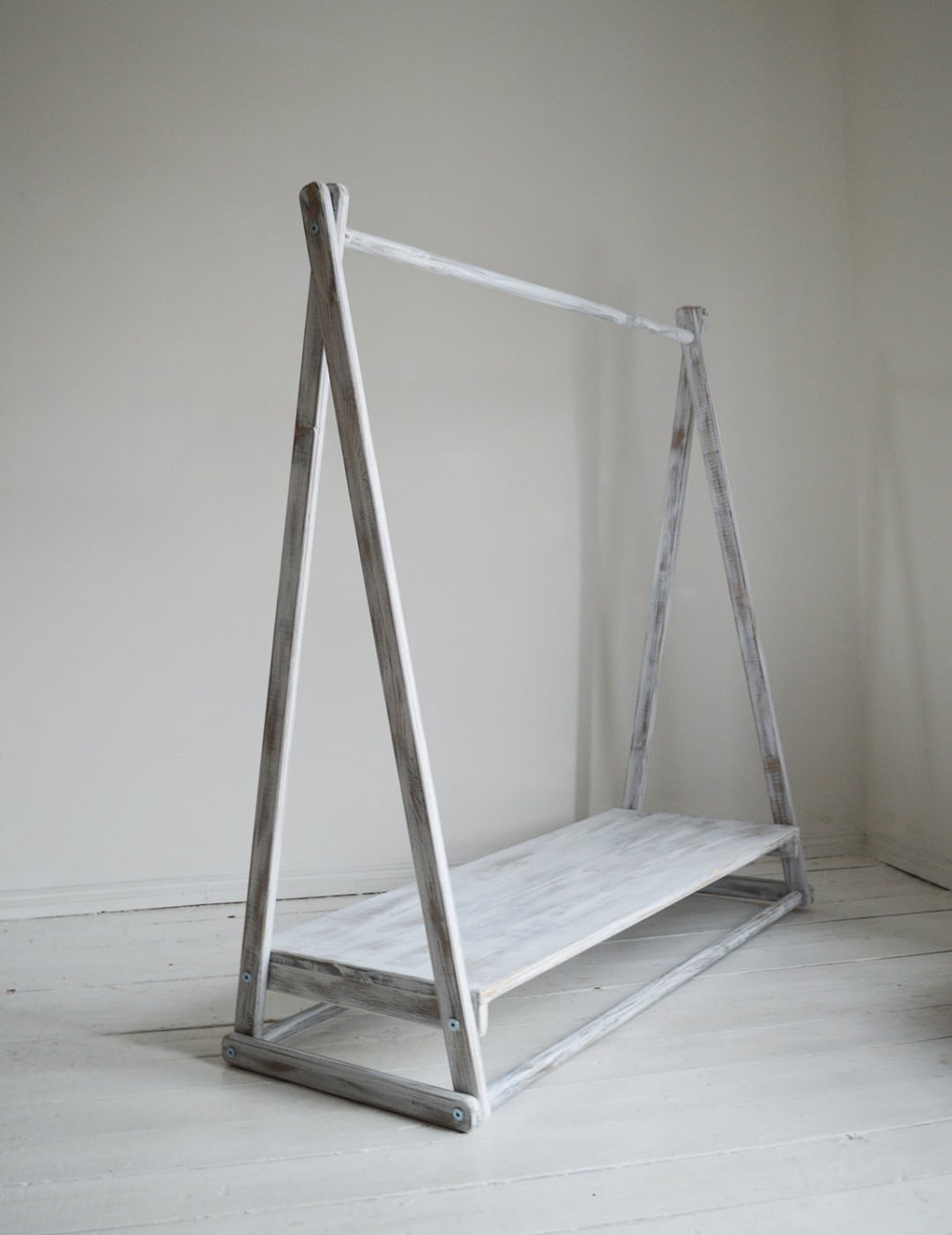 Handmade, Shabby Chic, Clothes Rail With Shelf - Etsy