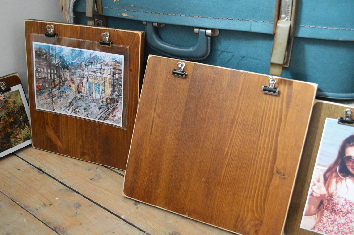 Reclaimed Wood Clipboard Picture Frames Vintage On Your Wall | Etsy