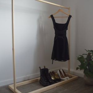 Handmade Natural Wood Clothes Rail - Etsy
