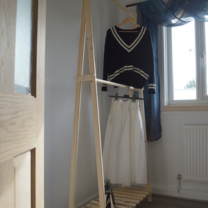 Handmade Clothes Rack With the Pallet Shelf - Etsy