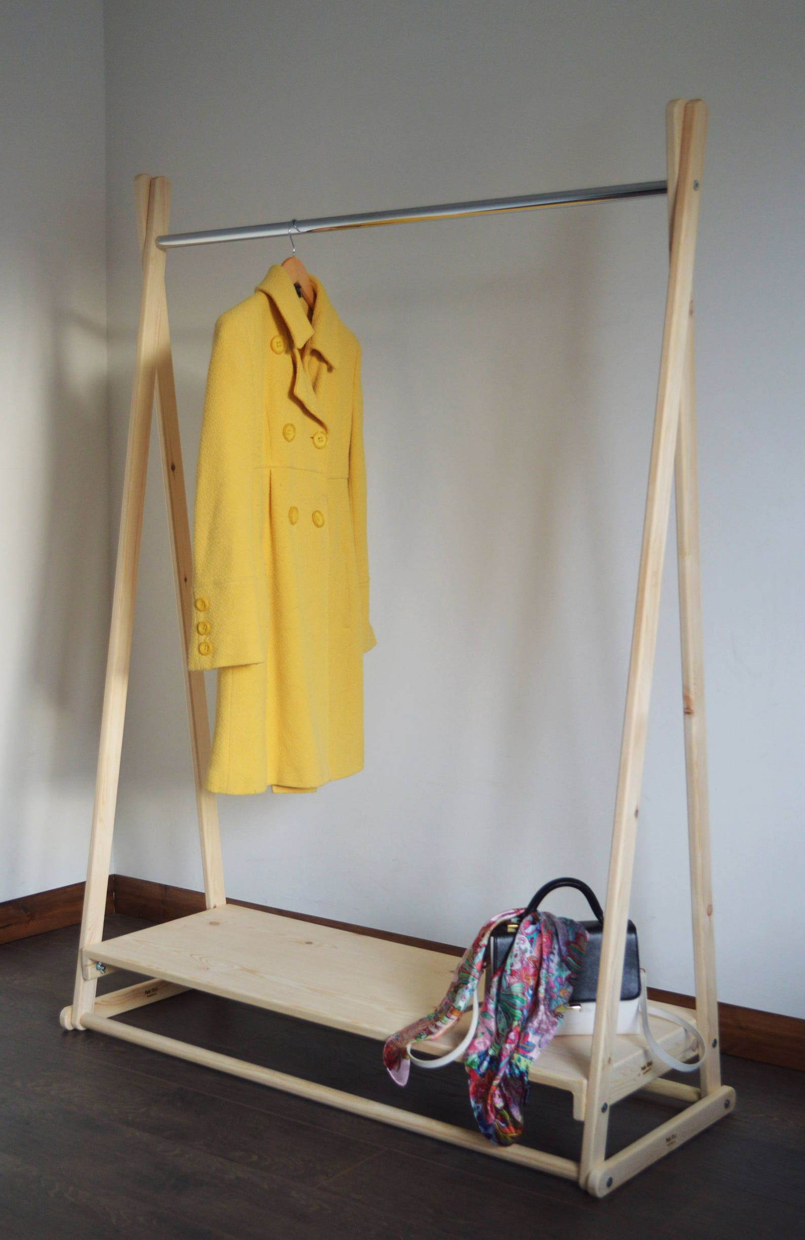 Handmade Clothes Rail Clothes Rack With Shelf - Etsy UK