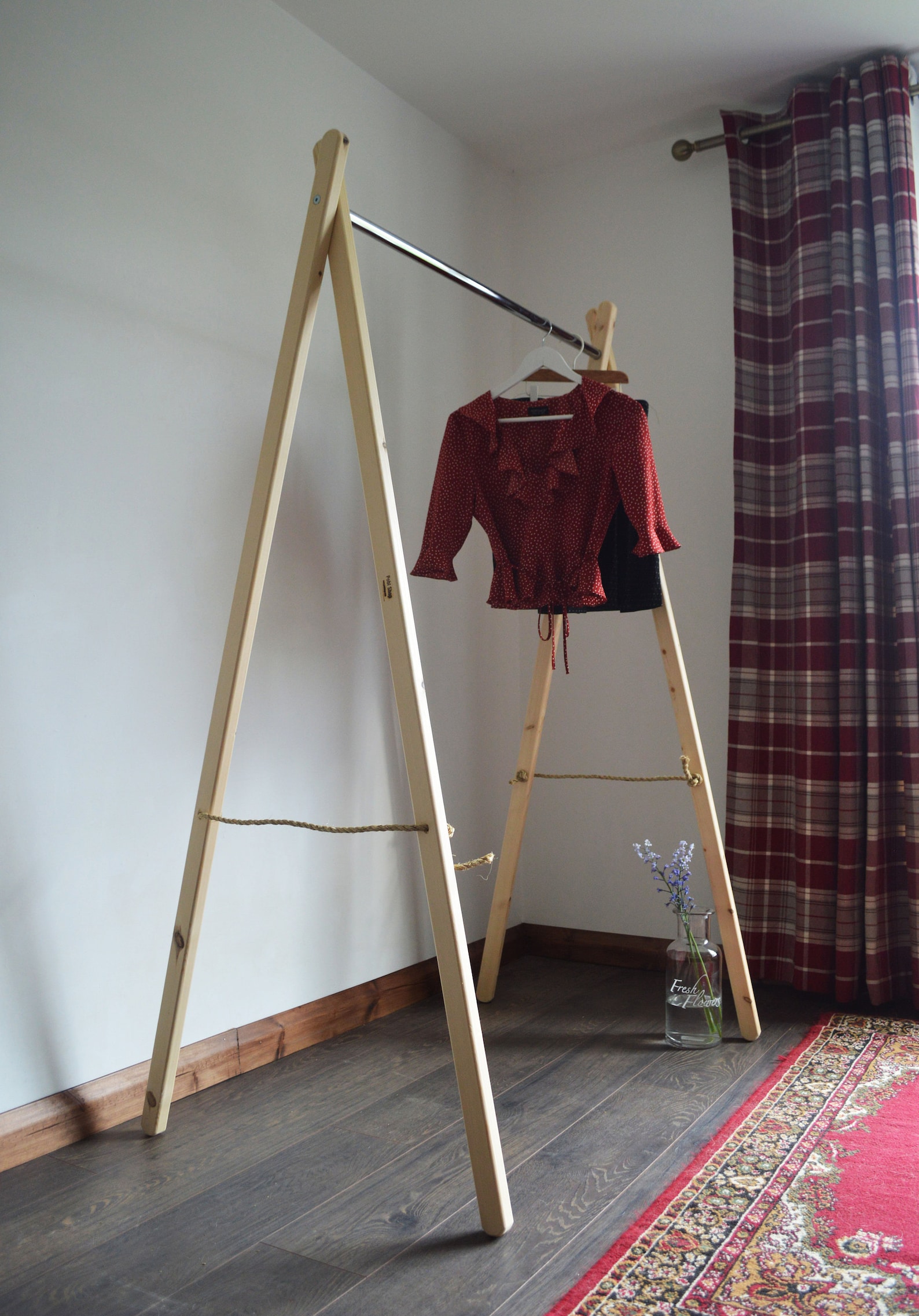 Handmade, Natural Wood, Clothes Rack, Clothes Rail! - Etsy UK