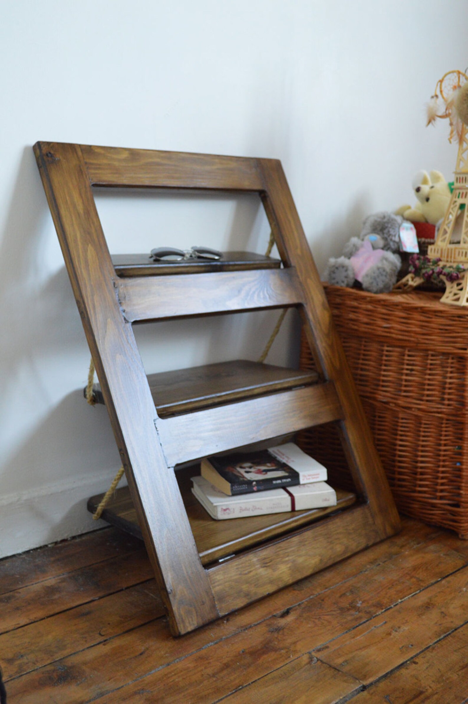 Miniwooden Hand Made Ladder Wall Shelf Door Shelf Leaning | Etsy