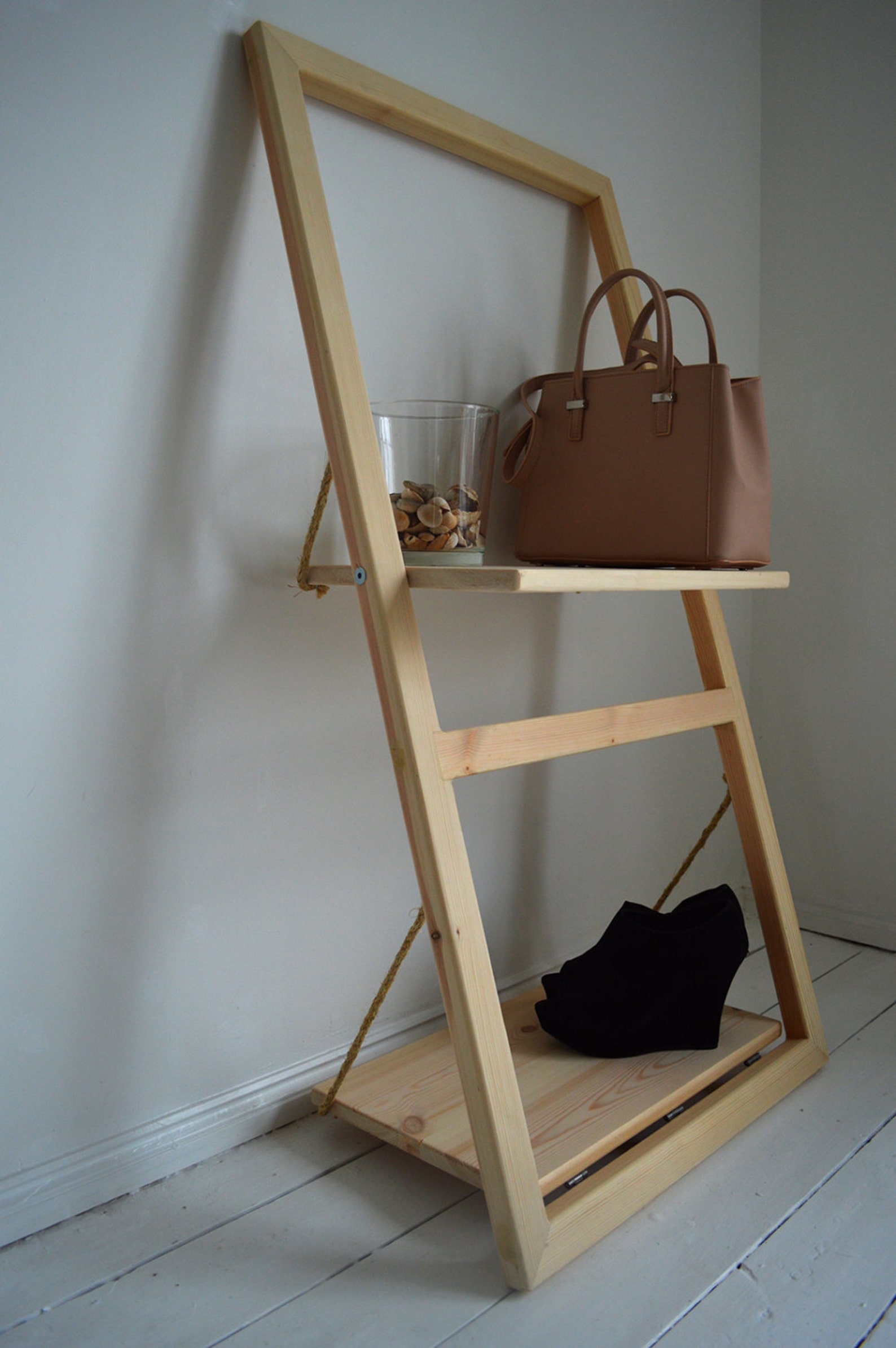 Wooden Ladder Shelf Storage Unit Wall Organizer Bookcase - Etsy Israel