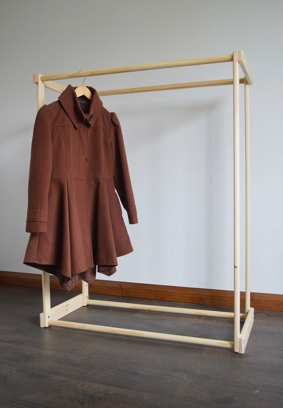 Handmade Wooden Clothes Rack Clothes Rail - Etsy UK