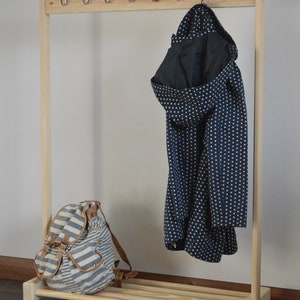 Handmade, Natural Pine Wood, Clothes Rail With Shelf and WHEELS! - Etsy UK
