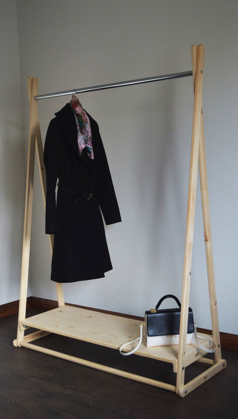 Handmade Clothes Rail Clothes Rack With Shelf - Etsy UK