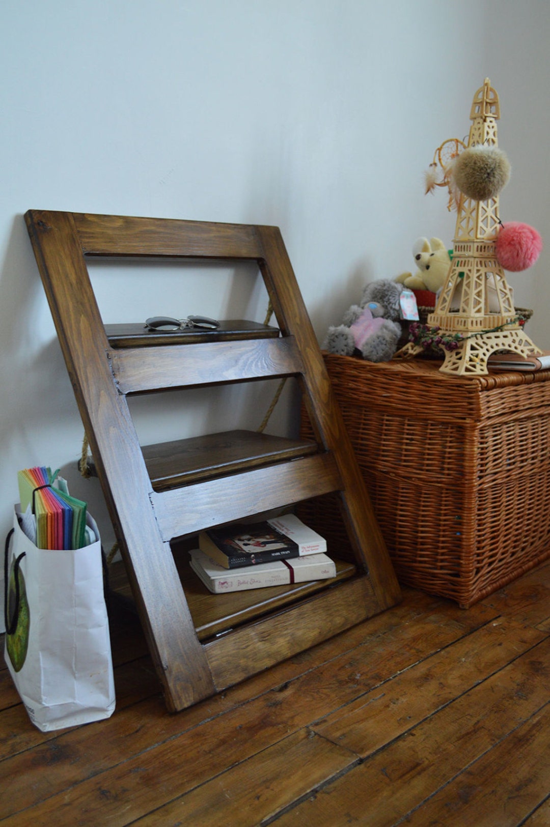 Miniwooden Hand Made Ladder Wall Shelf Door Shelf Leaning - Etsy