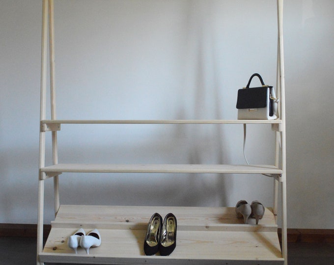 Handmade Clothes Rail With Three Shelves - Etsy UK