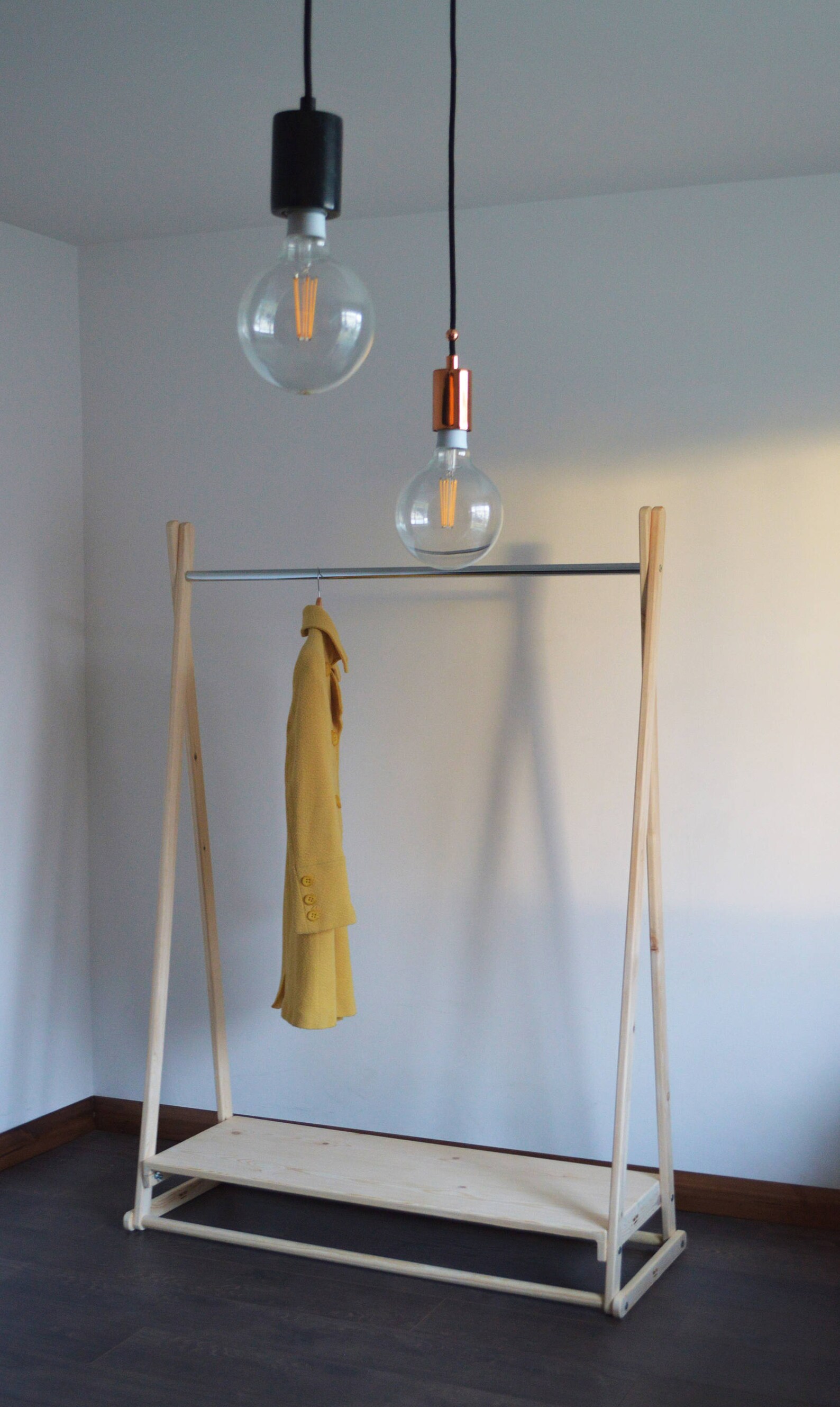 Handmade Clothes Rail Clothes Rack With Shelf | Etsy UK