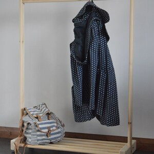 Handmade, Natural Pine Wood, Clothes Rail With Shelf and WHEELS! - Etsy UK