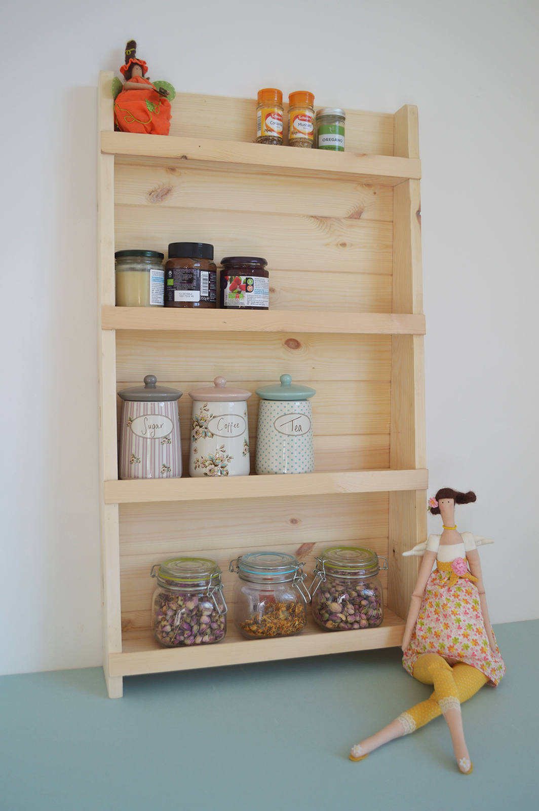 Storage Shelf perfect for Kitchens HAND MADE RETRO | Etsy