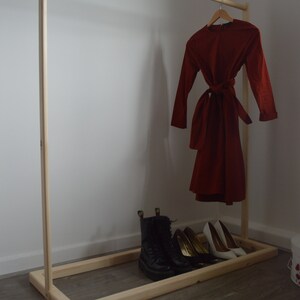 Handmade Natural Wood Clothes Rail - Etsy