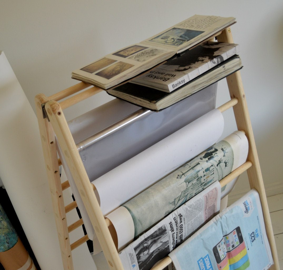 Magazine Book Storage Hand-made Ladder Rack | Etsy