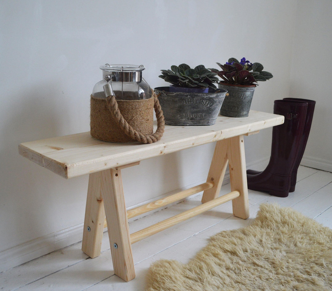 Hand Made, Vintage, Wooden Bench - Etsy