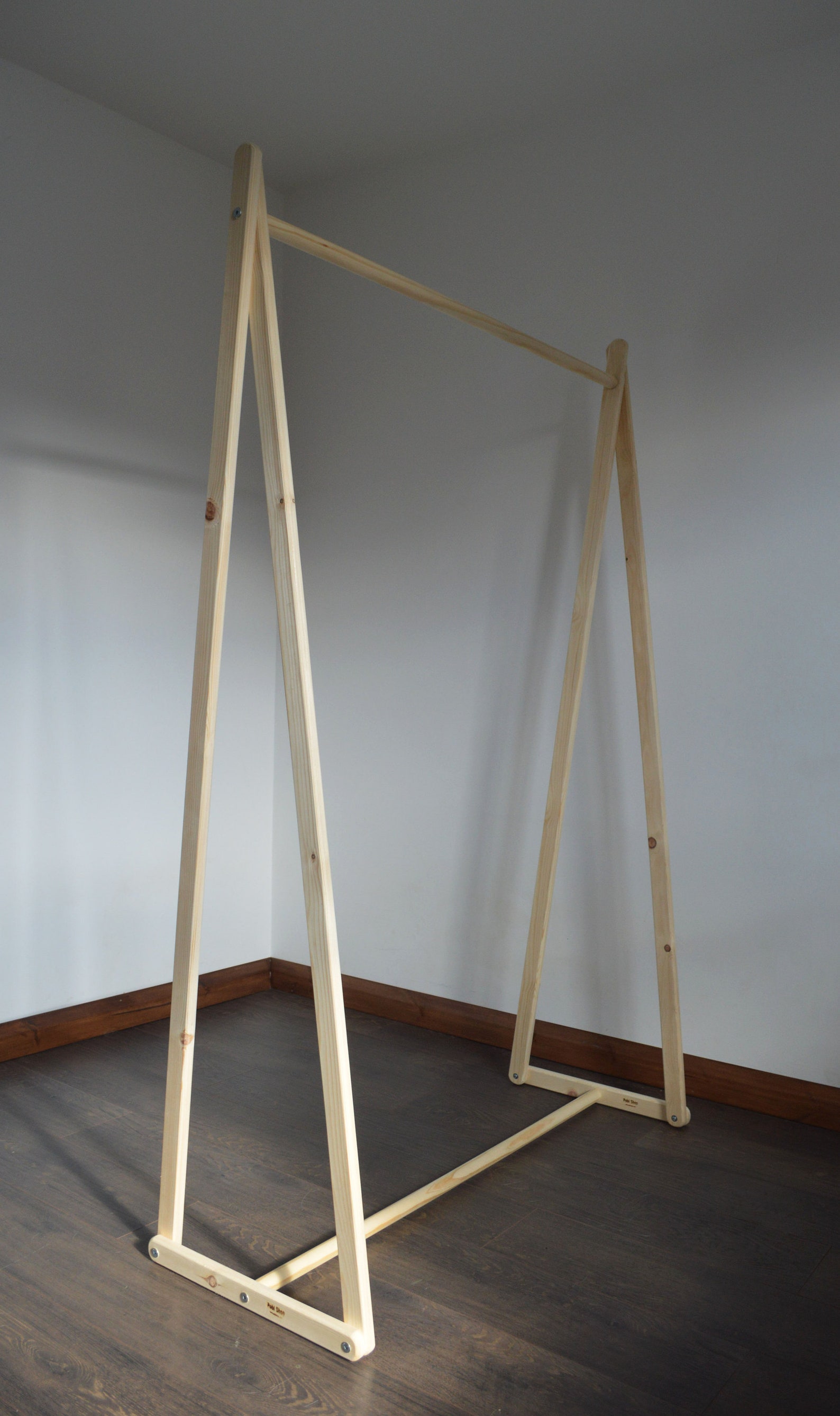 Handmade Natural Wood Clothes Rack Clothes Rail | Etsy