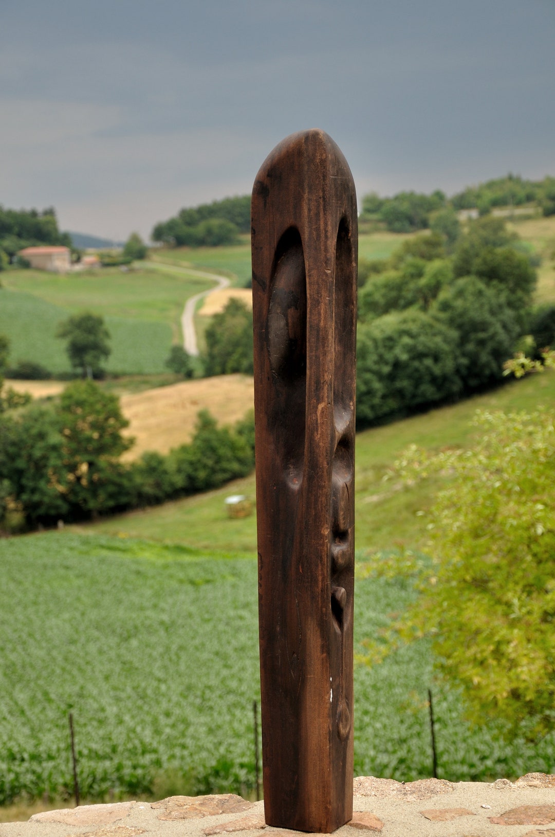 Totem-wood Carving, Signed - Etsy