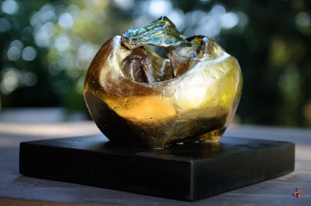 The Golden Apple Metal Sculpture Gift for Him Gift for - Etsy