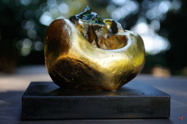 The Golden Apple Metal Sculpture Gift for Him Gift for - Etsy
