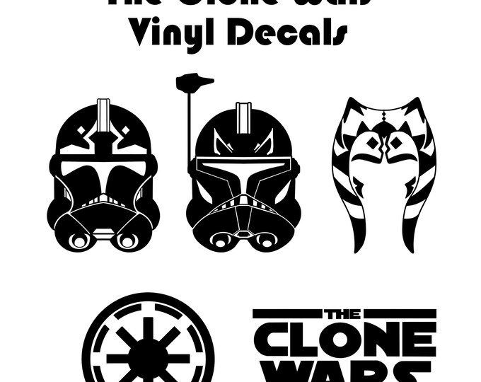 Star Wars the Clone Wars Vinyl Decals | High Quality Permanent Vinyl ...