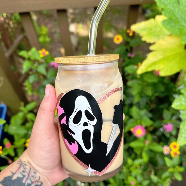 Ghostface Glass Cup - Etsy
